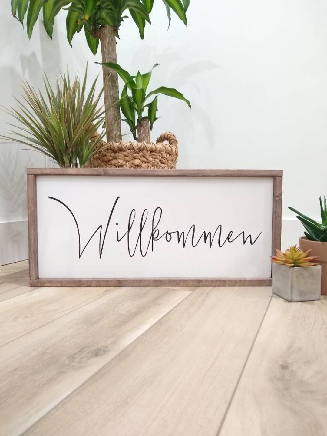 Germany Welcome Sign Willkommen German Gift Home Decor Wooden Sign ...