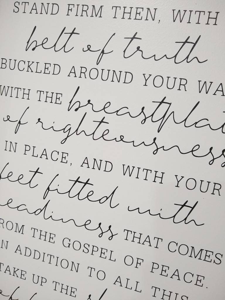 Armor of God Sign Wood Sign Suit Of Armour Full Suit Wall Art | Etsy