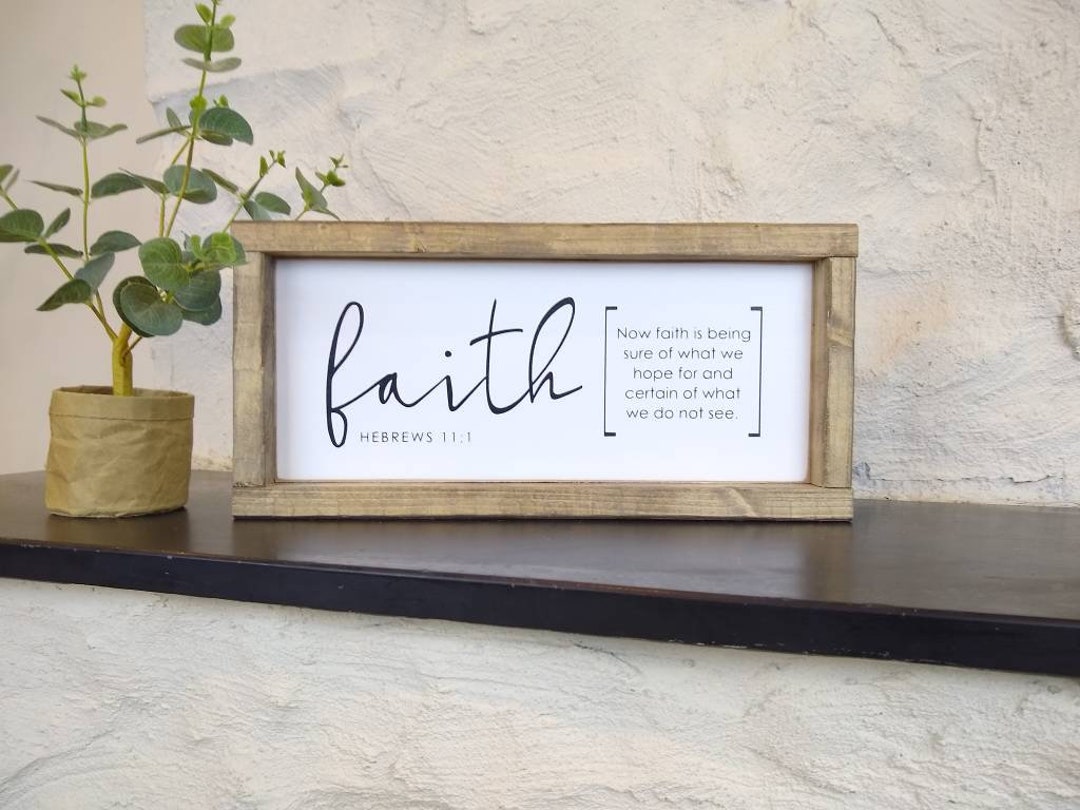 FAITH Hebrews 11 Sign Bible Verse Gift Christian Home Wall Art ...
