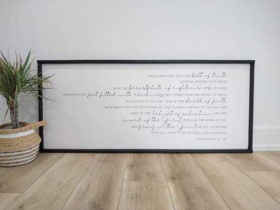 Armor of God Sign Wood Sign Suit of Armour Full Suit Wall Art | Etsy