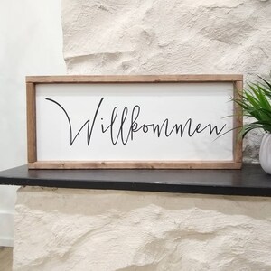 Germany Welcome Sign Willkommen German Gift Home Decor Wooden Sign ...