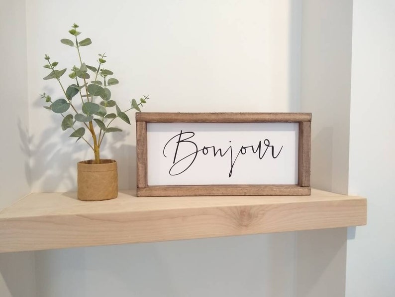 Bonjour Sign French Gift Welcome Frenchie Home Decor France - Etsy