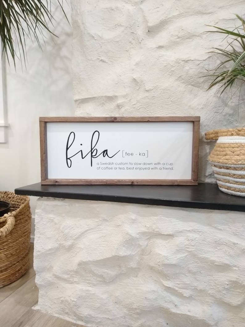 Fika Sign Swedish Gifts Home Decor Scandinavian Christmas - Etsy