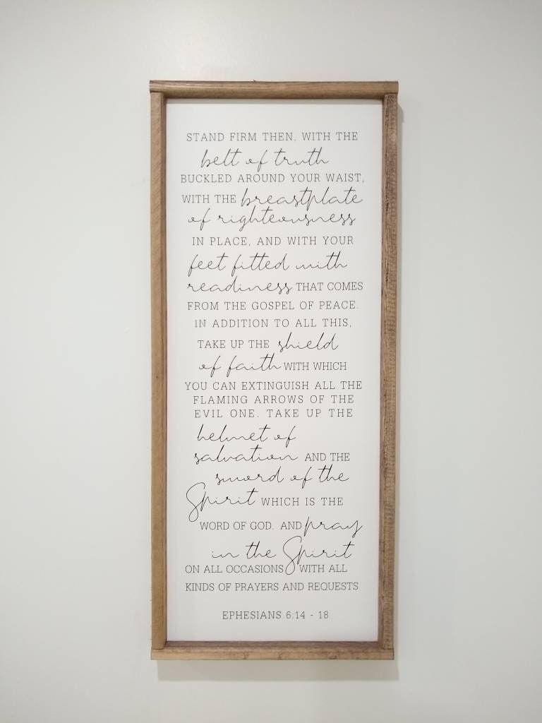 Armor of God Sign Wood Sign Suit Of Armour Full Suit Wall Art | Etsy