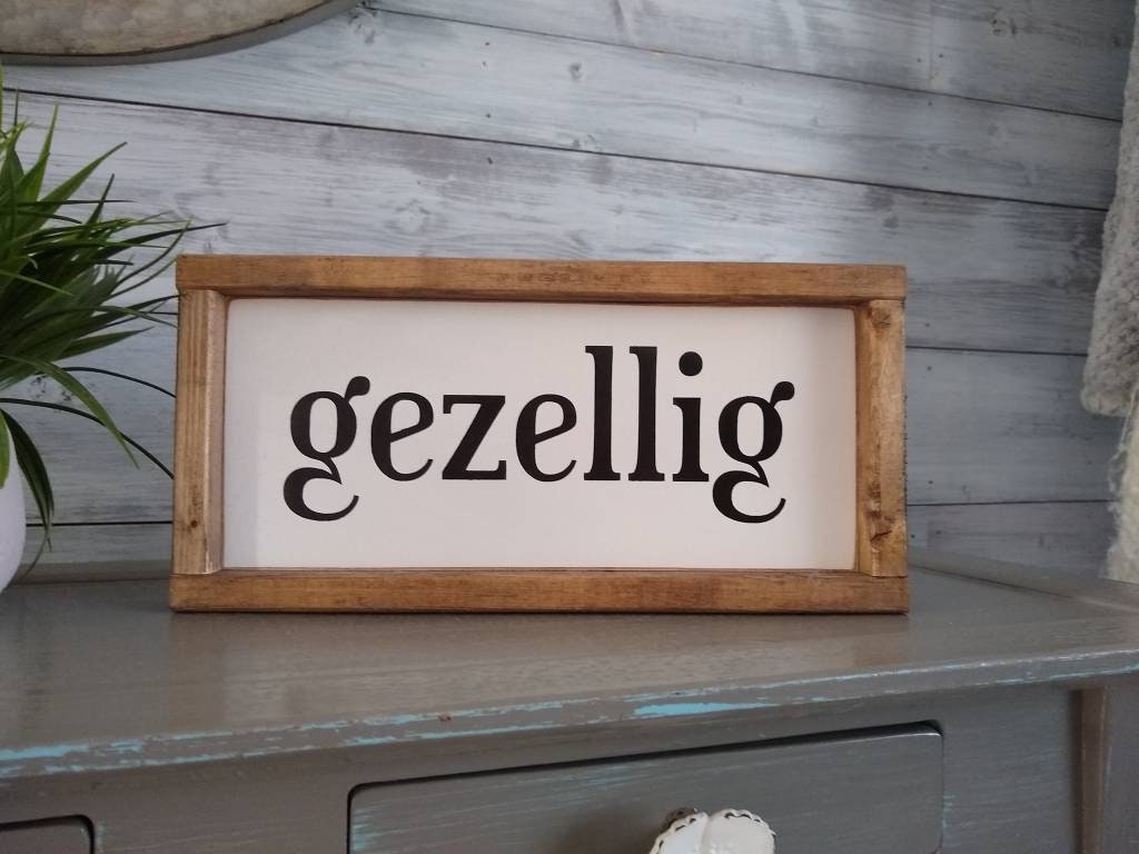 Gezellig Sign Dutch Gift Home Decor Gezellig Netherlands | Etsy