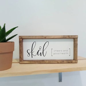 Skål Sign Skal Viking Gift Swedish Danish Decor Norwegian Cheers ...