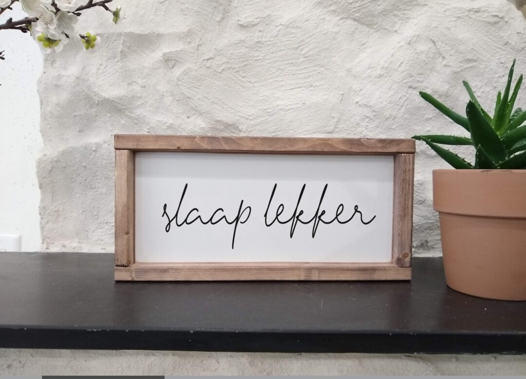Slaap Lekker Sign Dutch Room Goodnight Bedroom Gift Moin Dutch Sayings ...