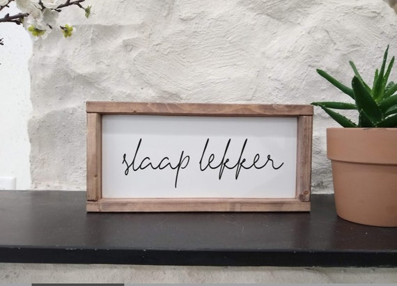 Slaap Lekker Sign Dutch Room Goodnight Bedroom Gift Moin Dutch | Etsy