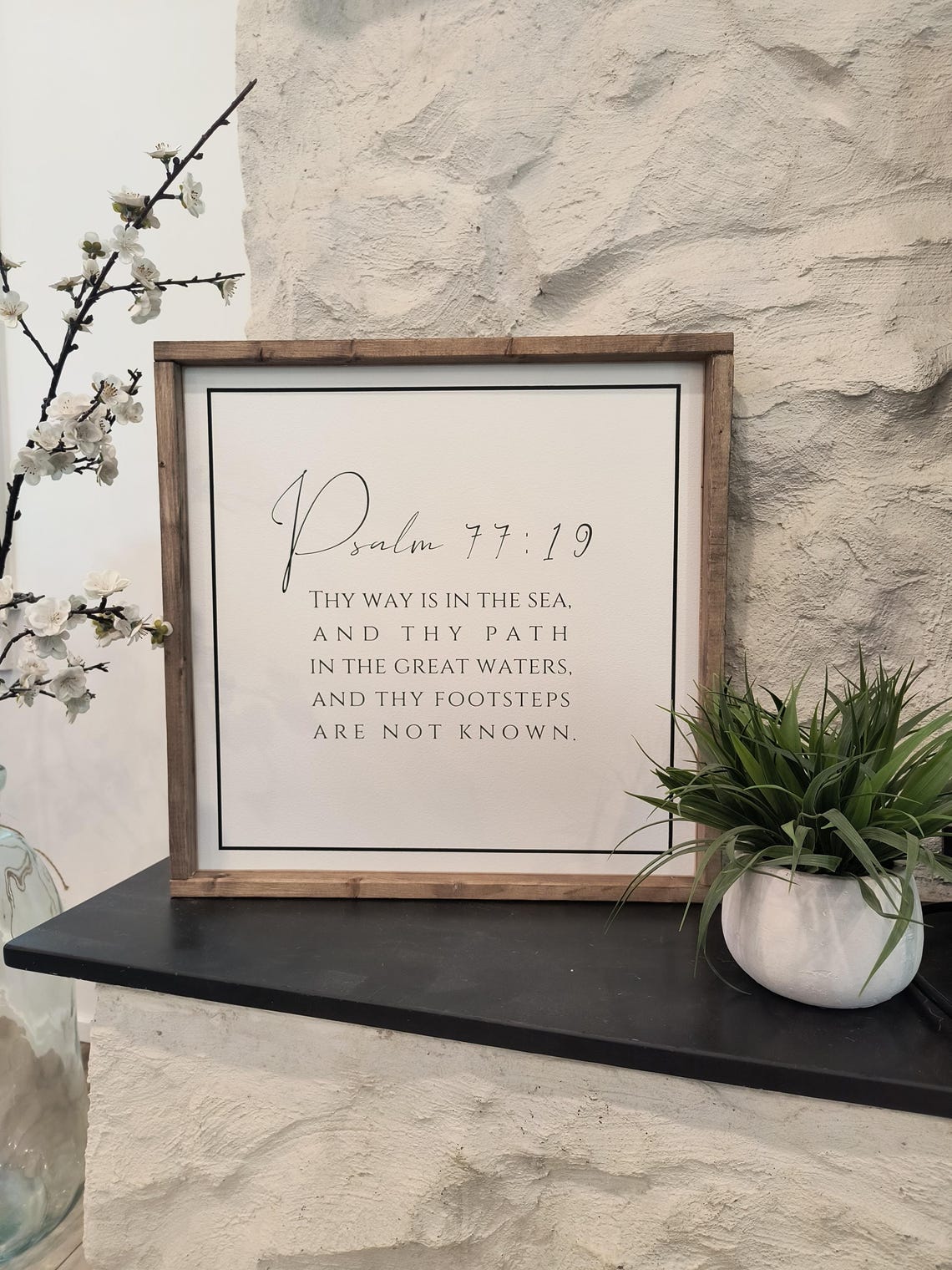 Psalm 77 Bible Verse Bible Art Scripture Sign Wood Sign Bible Verse ...