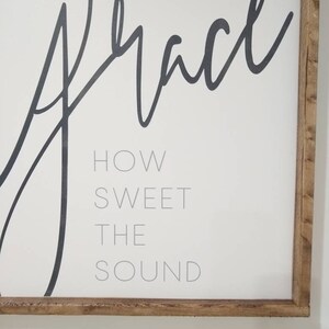 Amazing Grace Sign, Large Sign, Amazing Grace, Wood Sign, Wall Hanging ...