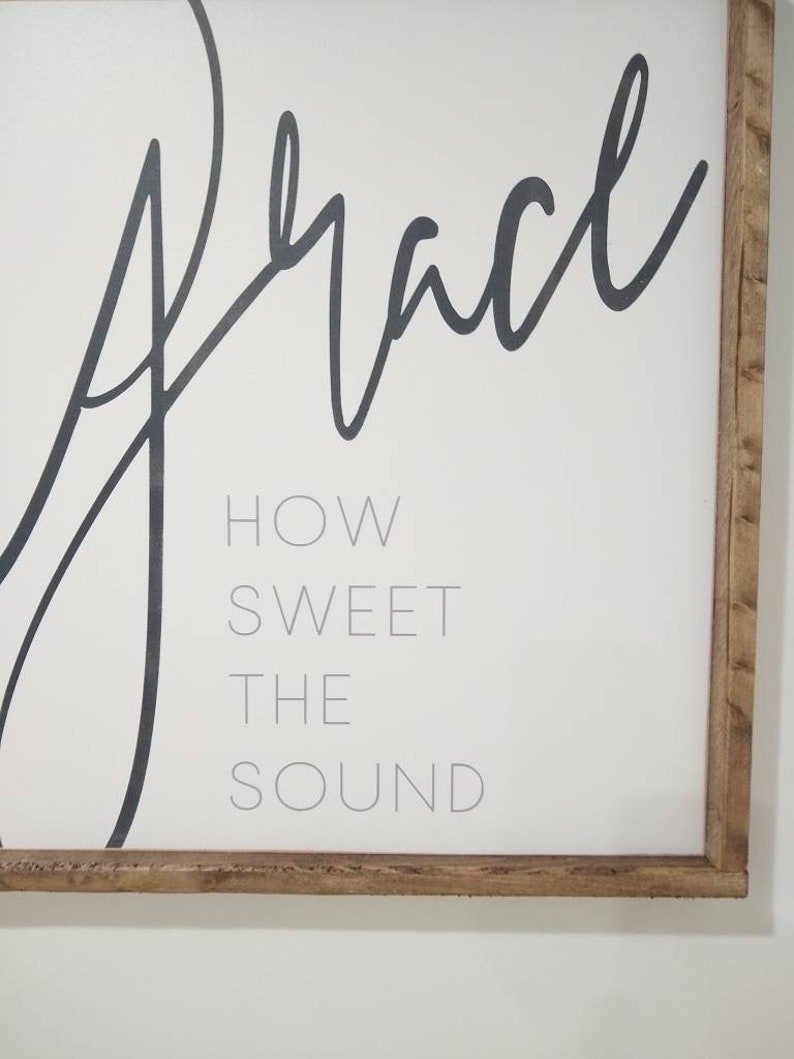 Amazing Grace Sign Large Sign Amazing grace Wood Sign wall | Etsy