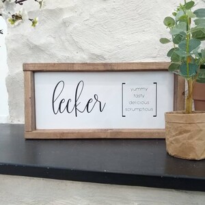 Lecker Sign, German Wooden Sign Germany Gemutlichkeit Sign Oma Opa ...