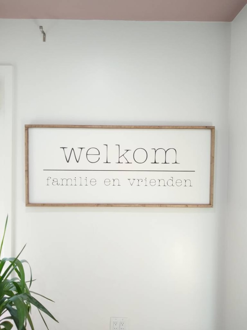 Welkom Sign Dutch Welcome Sign Familie En Vrienden Dutch | Etsy