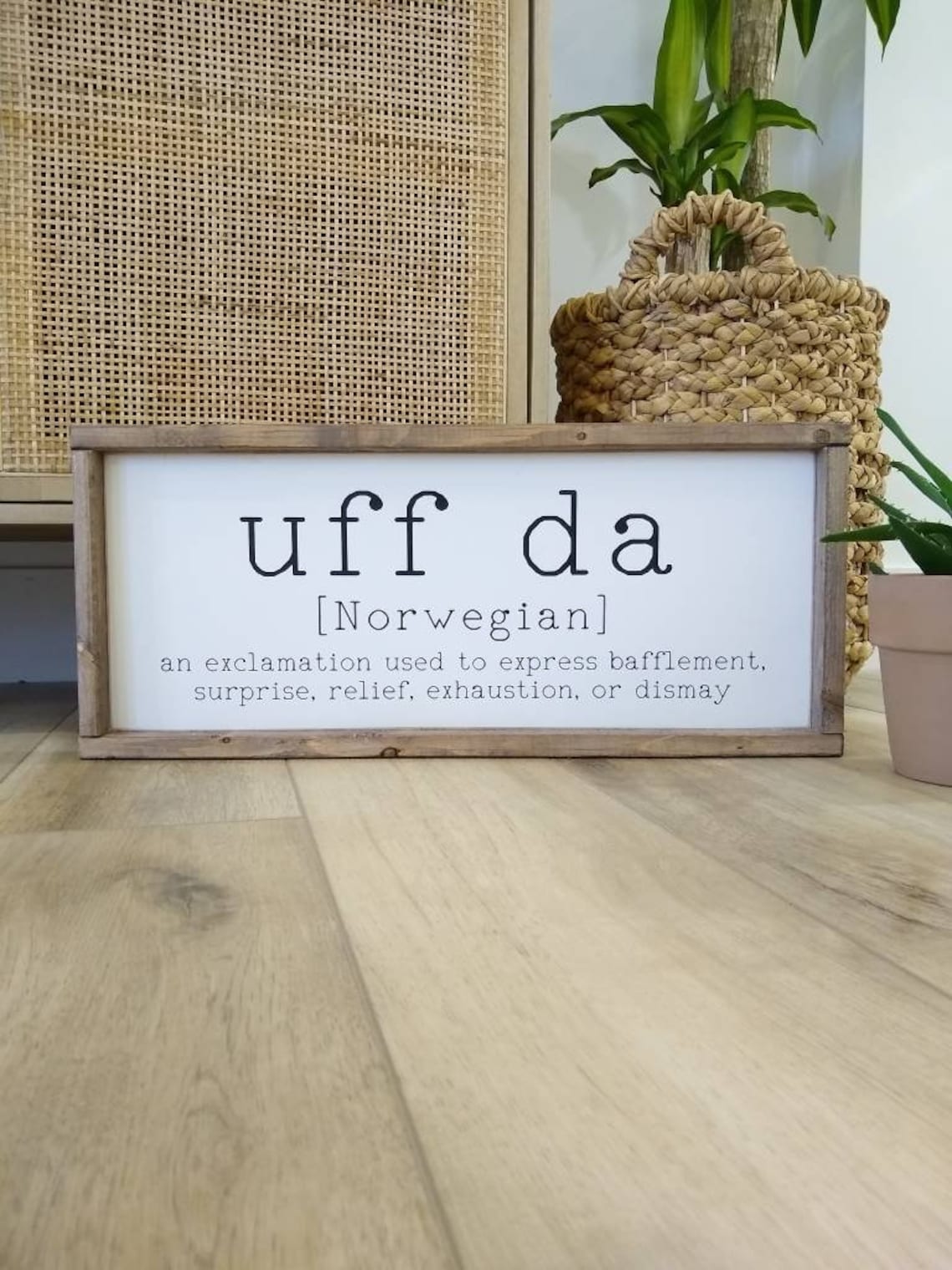 Uff Da Sign Norway Gift Norwegian Sign Scandinavian Home Decor | Etsy