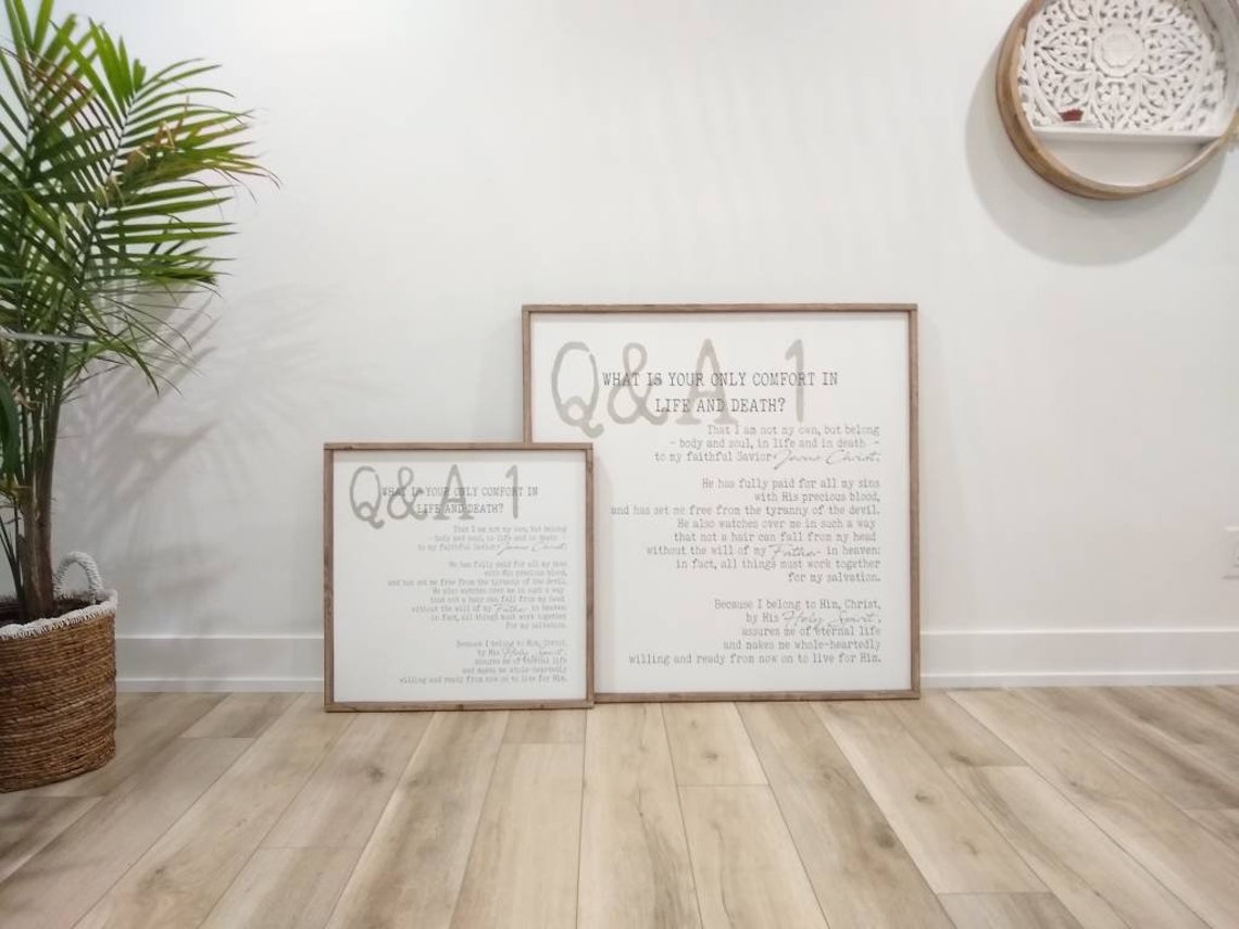 Lord's Day One Sign Heidelberg Catechism Question and - Etsy