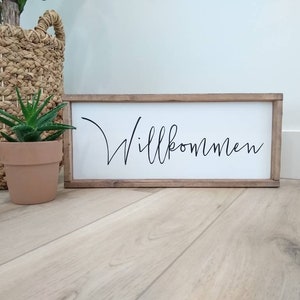 Germany Welcome Sign Willkommen German Gift Home Decor Wooden Sign ...