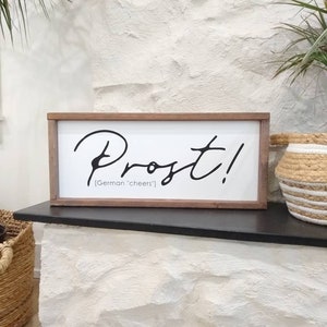 Prost Sign German Pub Wooden Sign German Bier Gemutlichkeit Sign Oma ...