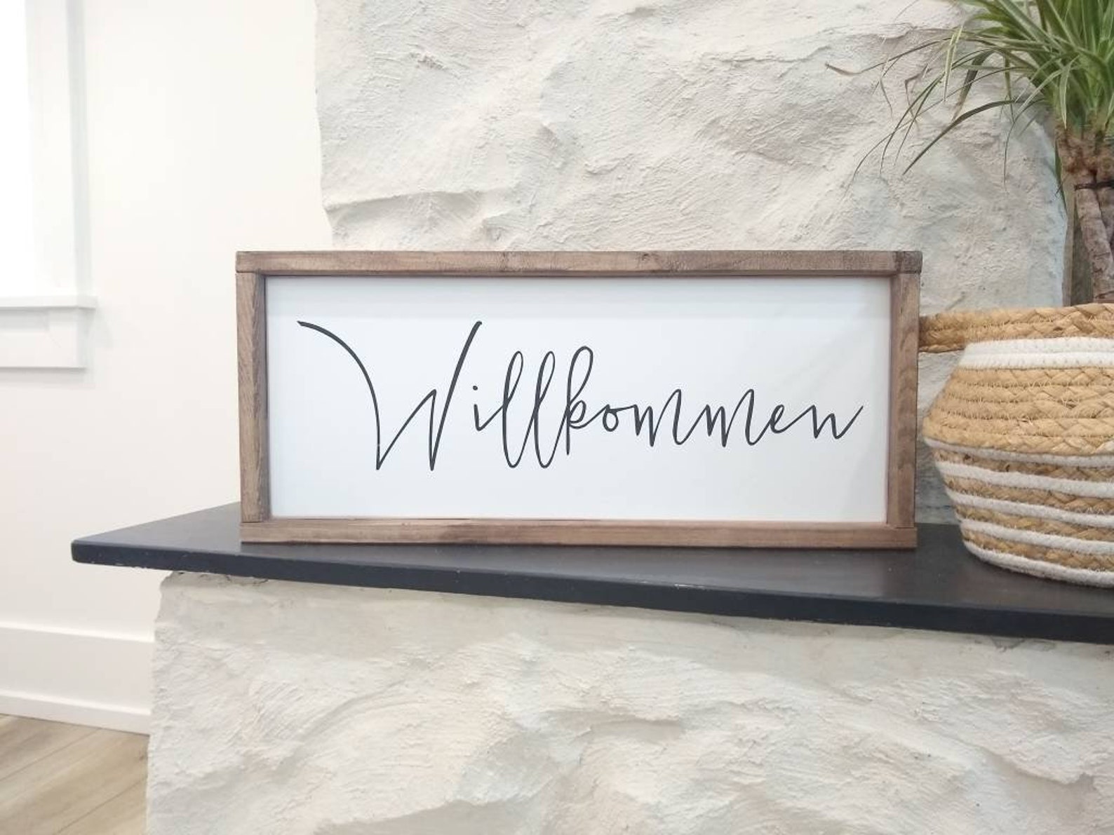 Germany Welcome Sign Willkommen German Gift Home Decor Wooden | Etsy
