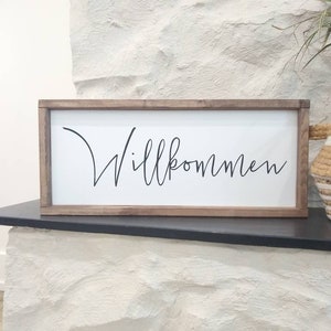Germany Welcome Sign Willkommen German Gift Home Decor Wooden Sign ...