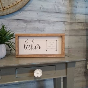 Lecker Sign, German Wooden Sign Germany Gemutlichkeit Sign Oma Opa ...