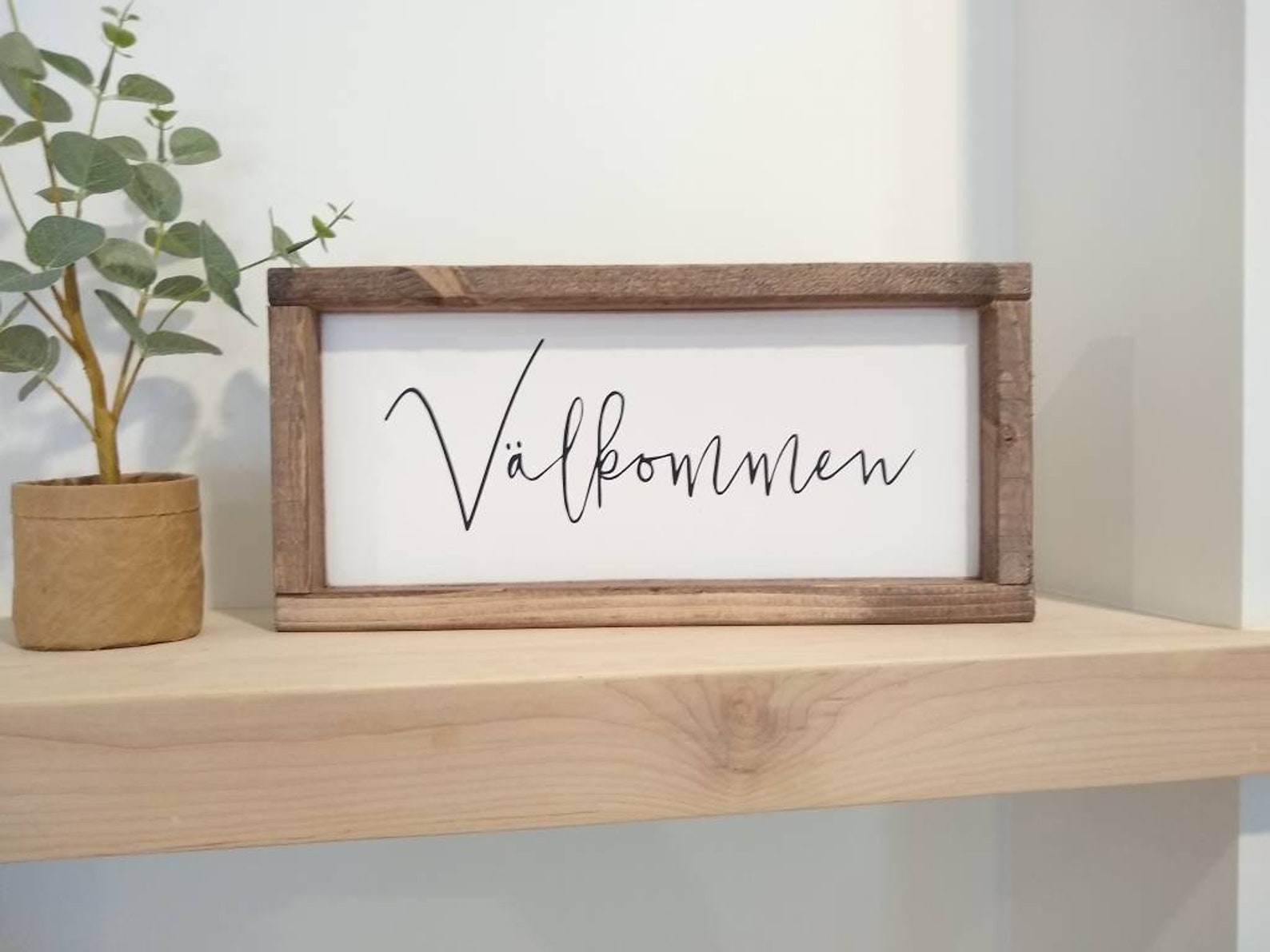 Välkommen Sign Swedish Gift Welcome Home Decor Scandinavian Friend Gift ...