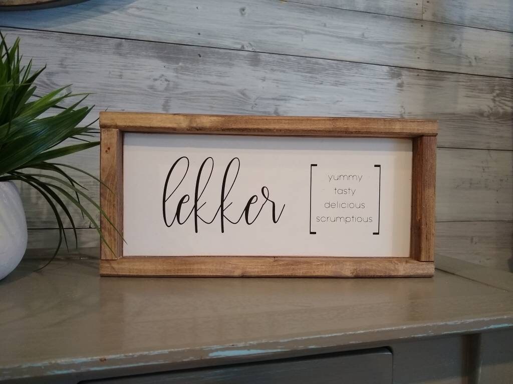 Lekker Sign Lekker Dutch Gift Moin Dutch Sayings Home | Etsy