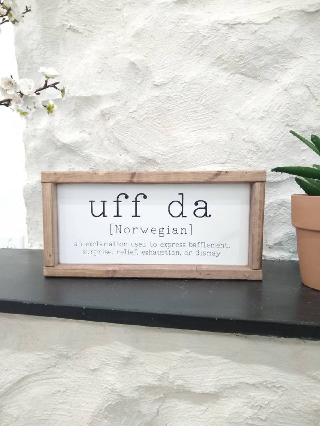 Uff Da Sign Norway Gift Norwegian Sign Scandinavian Home Decor Viking ...