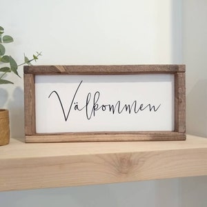 Välkommen Sign Swedish Gift Welcome Home Decor Scandinavian Friend Gift ...