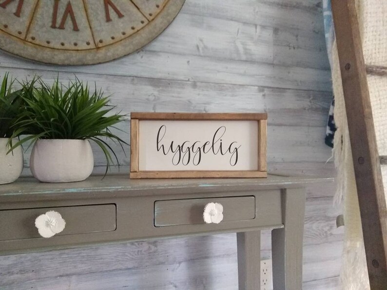 Hyggelig Sign Scandinavian Hygge Danish Norwegian Definition Painted ...