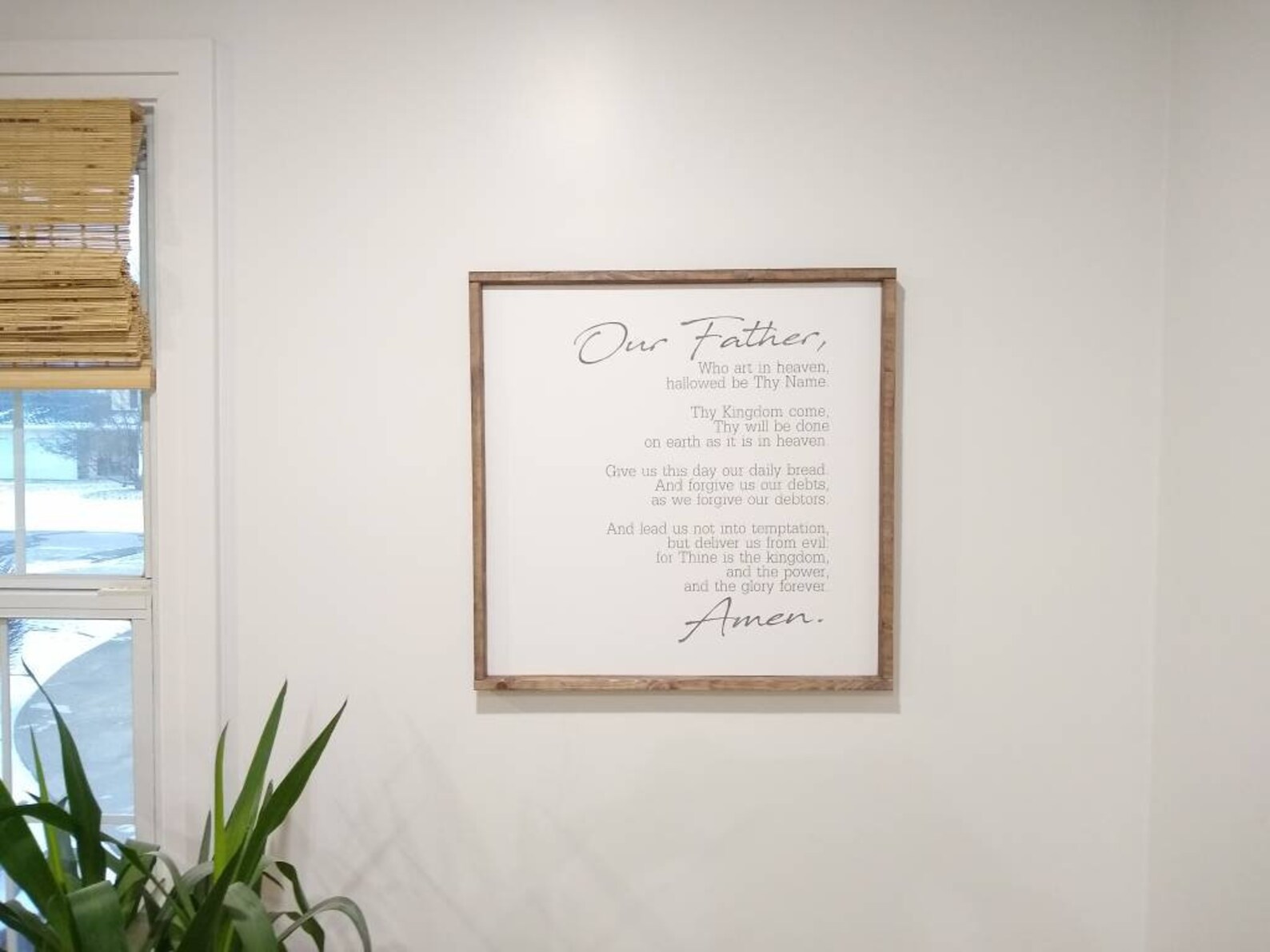 The Lord's Prayer Art Large Wood Sign Christian Scripture Bible Verse ...