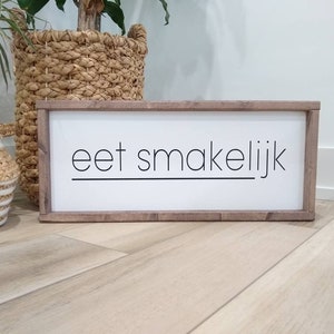 Eet Smakelijk Sign Dutch Gift Smaak Lekker Gezellig Dutch Heritage ...