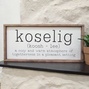 Koselig Sign Norwegian Gift Scandinavian Home Decor Style Norge Wall ...