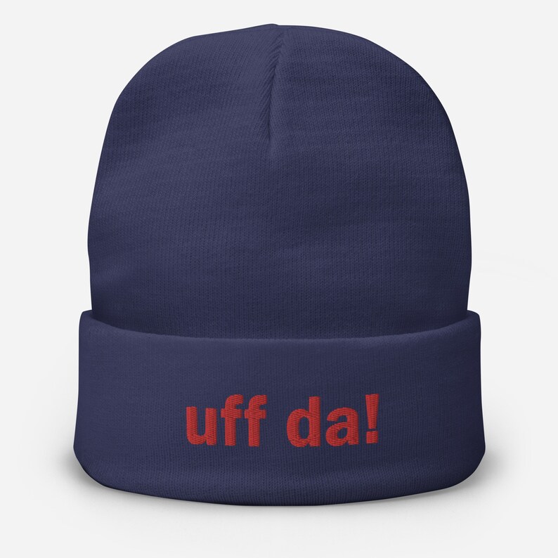 Uff Da Beanie Winter Hat Embroidered Norwegian Gift Norway - Etsy