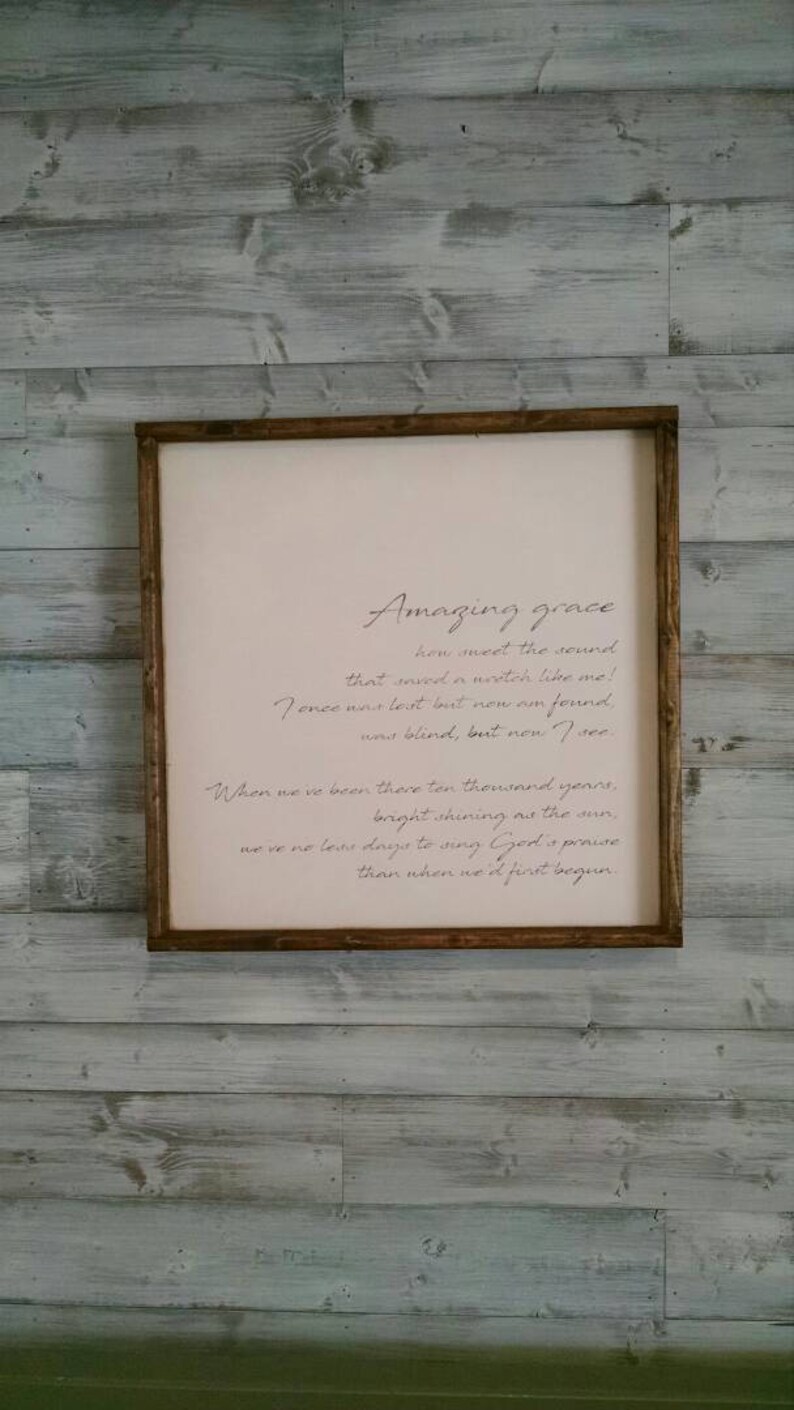 Amazing Grace Sign For Home Wall Art Decor Pastor Gift | Etsy