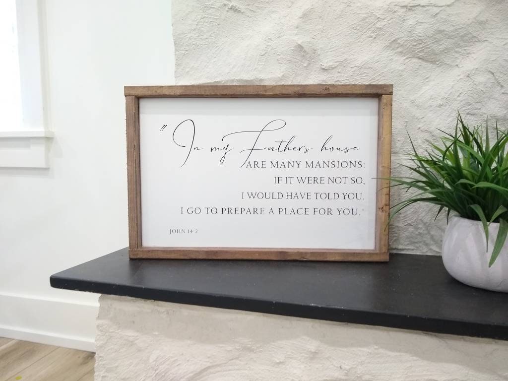 In My Father's House John 14 Many Rooms Mansions Wood - Etsy