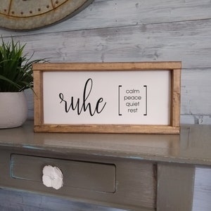 Ruhe Sign, German Sign, Deutch, Home and Living, Germany, Europe ...