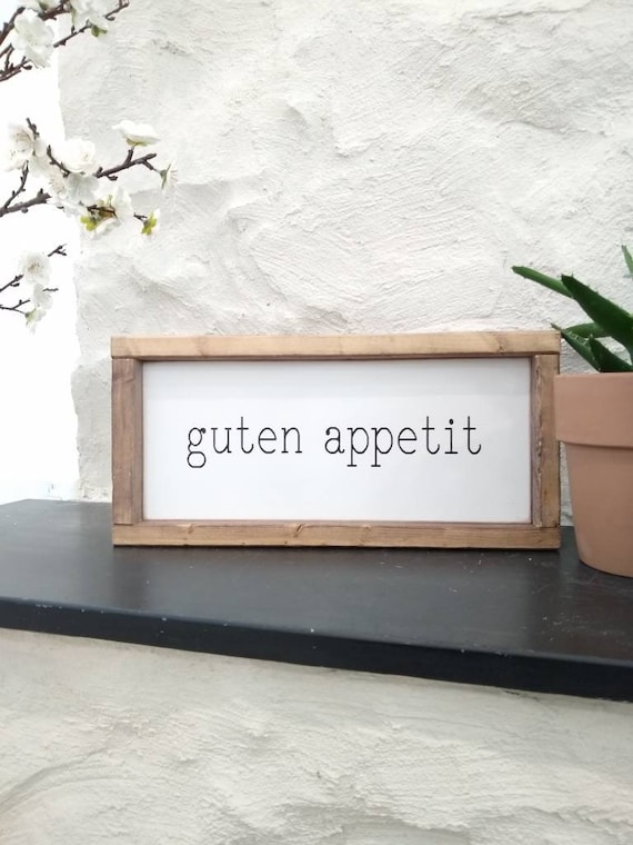 Guten Appetit Sign German Sign German Sayings Phrases | Etsy