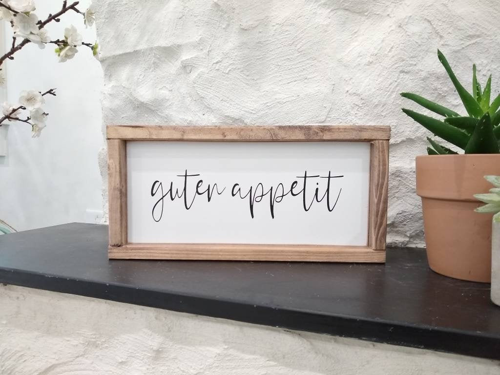 Guten Appetit Sign German Gift German Sayings Phrases | Etsy