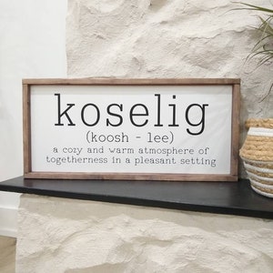 Koselig Sign Norwegian Gift Scandinavian Home Decor Style Norge Wall ...