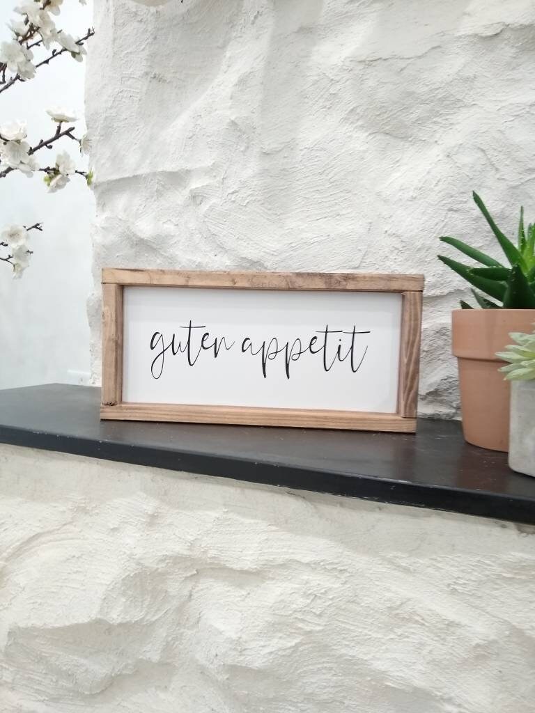 Guten Appetit Sign German Gift German Sayings Phrases | Etsy