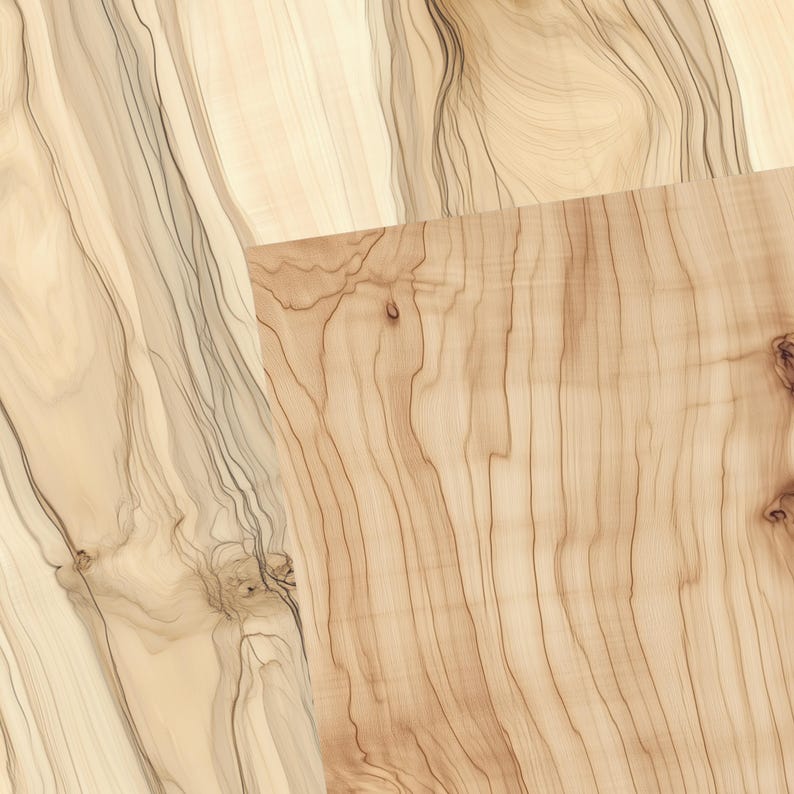 Maple Wood Textures Pack, Seamless Digital Paper for Scrapbooking, 8 ...
