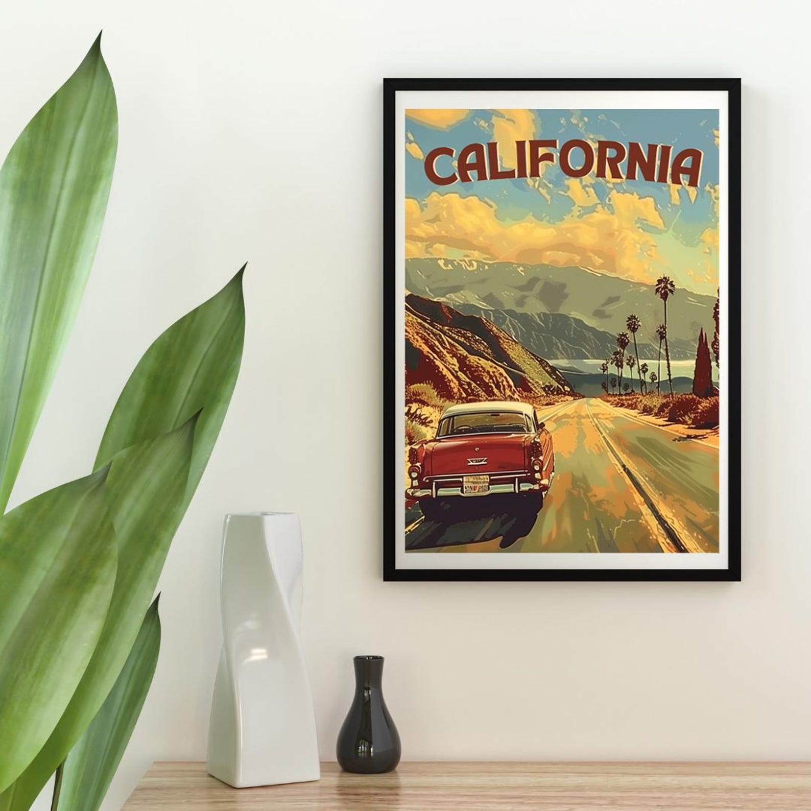 Digital Download: Vintage Travel Poster of California Retro-inspired ...