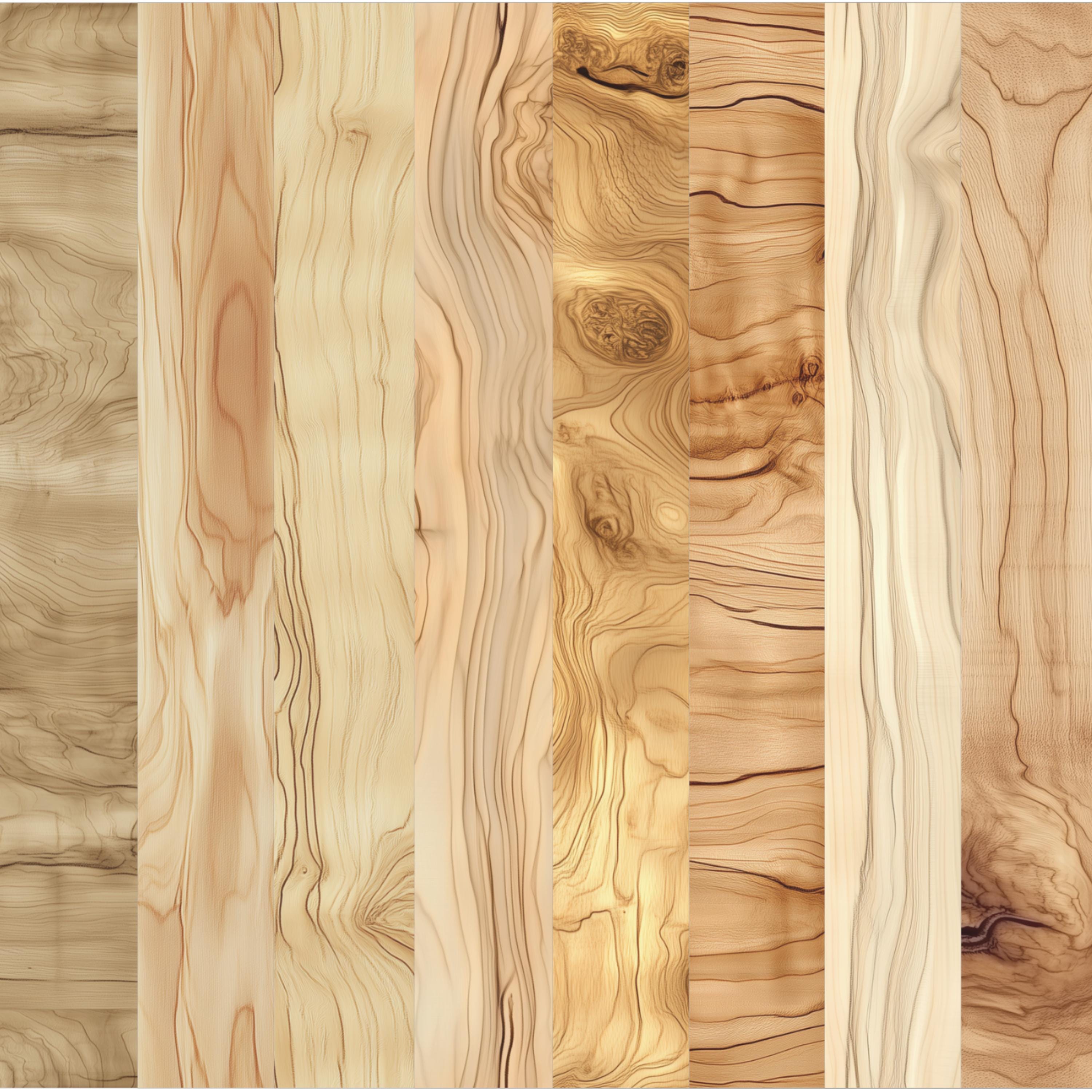 Maple Wood Textures Pack, Seamless Digital Paper for Scrapbooking, 8 ...