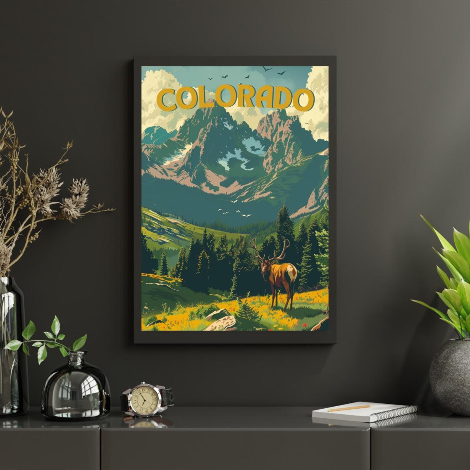 Digital Download: Vintage Travel Poster of Colorado Retro-inspired Art ...