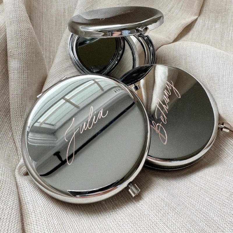 Engraved Metal Mirror - Etsy