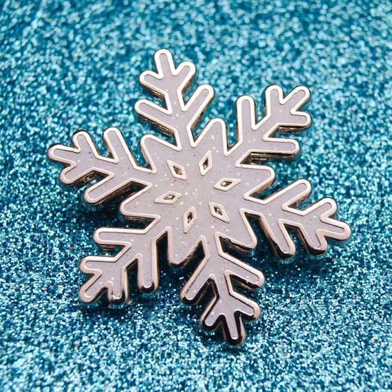 Sparkly Snowflake Enamel Pin Christmas Accessory Winter | Etsy