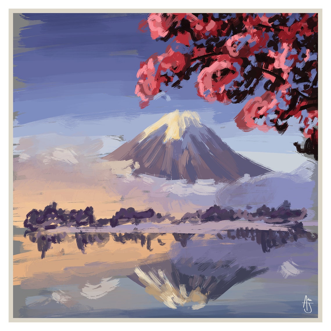 Mount Fuji Art Print | Etsy