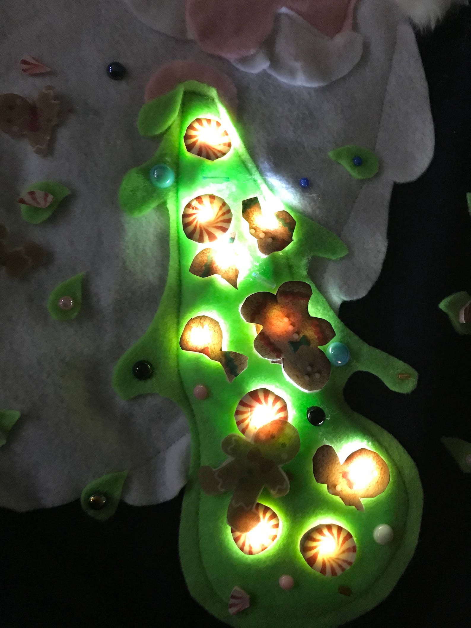Ugly Christmas Sweater, Poor Santa Vomiting up Gingerbread Cookies and ...