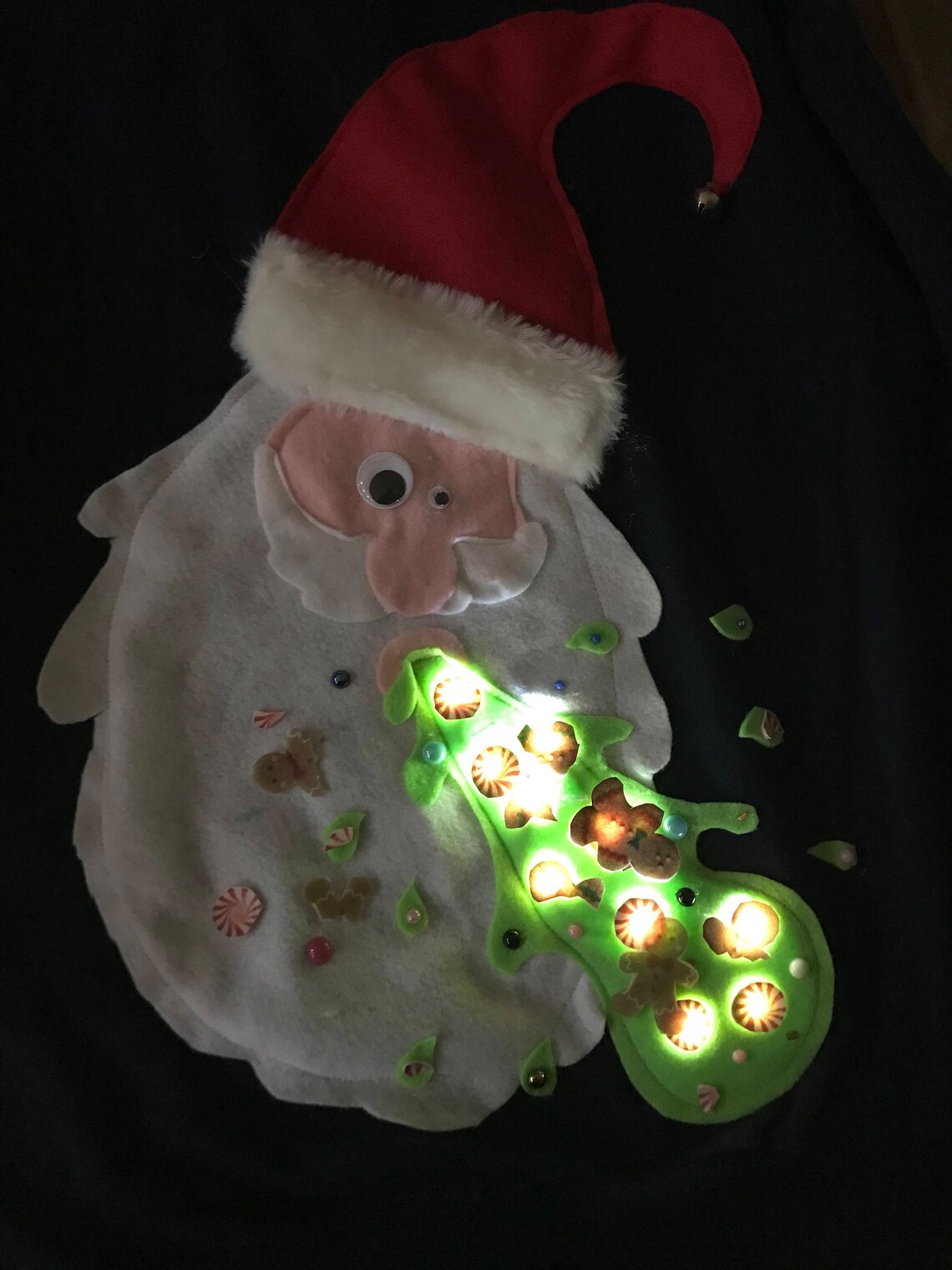 Ugly Christmas Sweater Poor Santa Vomiting up Gingerbread - Etsy