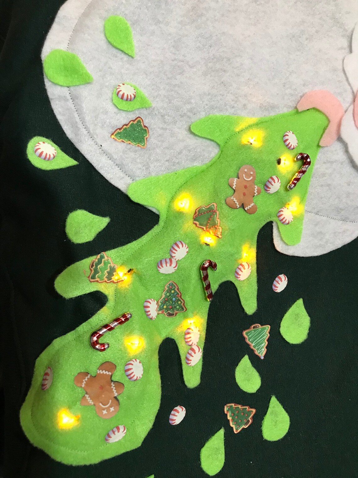 Ugly Christmas Sweater, Poor Santa Vomiting up Gingerbread Cookies and ...